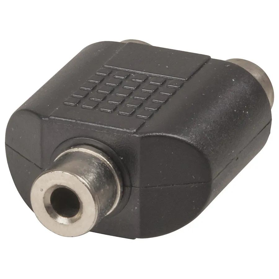 RCA Plug to 2 RCA Socket Adaptor | Jaycar Australia
