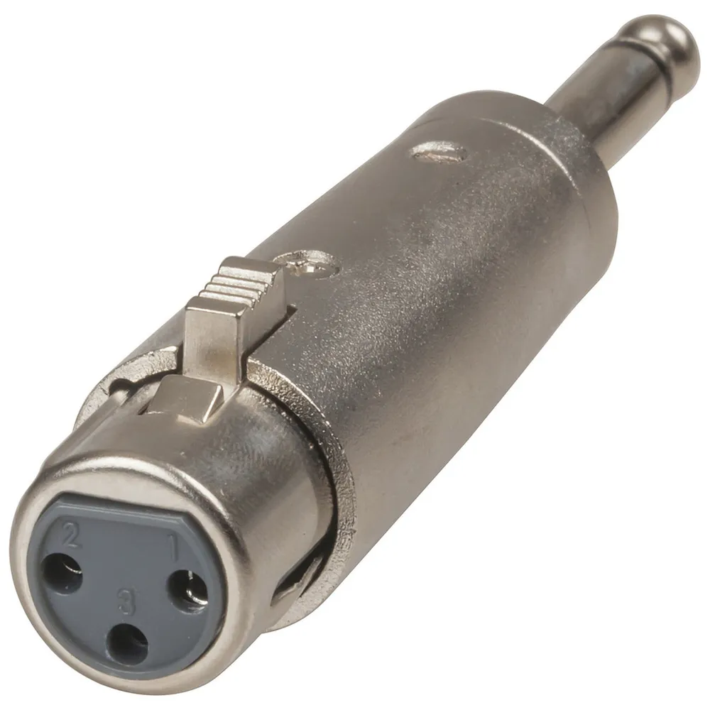 Male 3 Pin Cannon/XLR to 6.5mm Plug Adaptor | Jaycar New Zealand