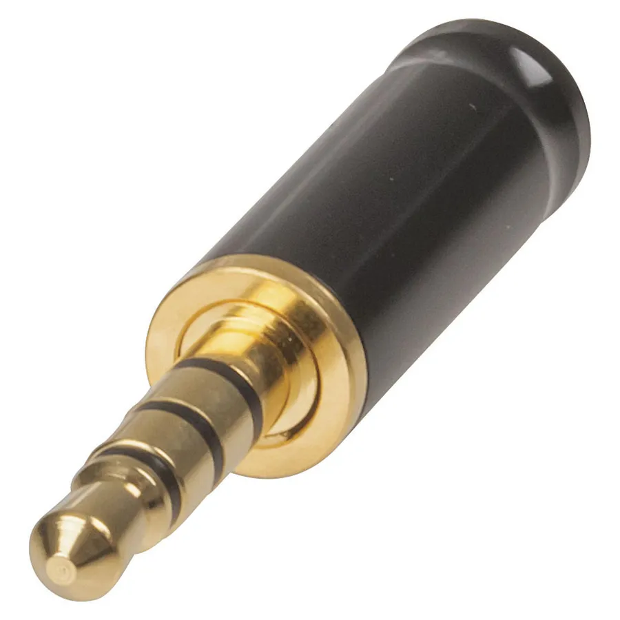 Slimline 3.5mm 4-Pole Gold Plug | Jaycar Australia