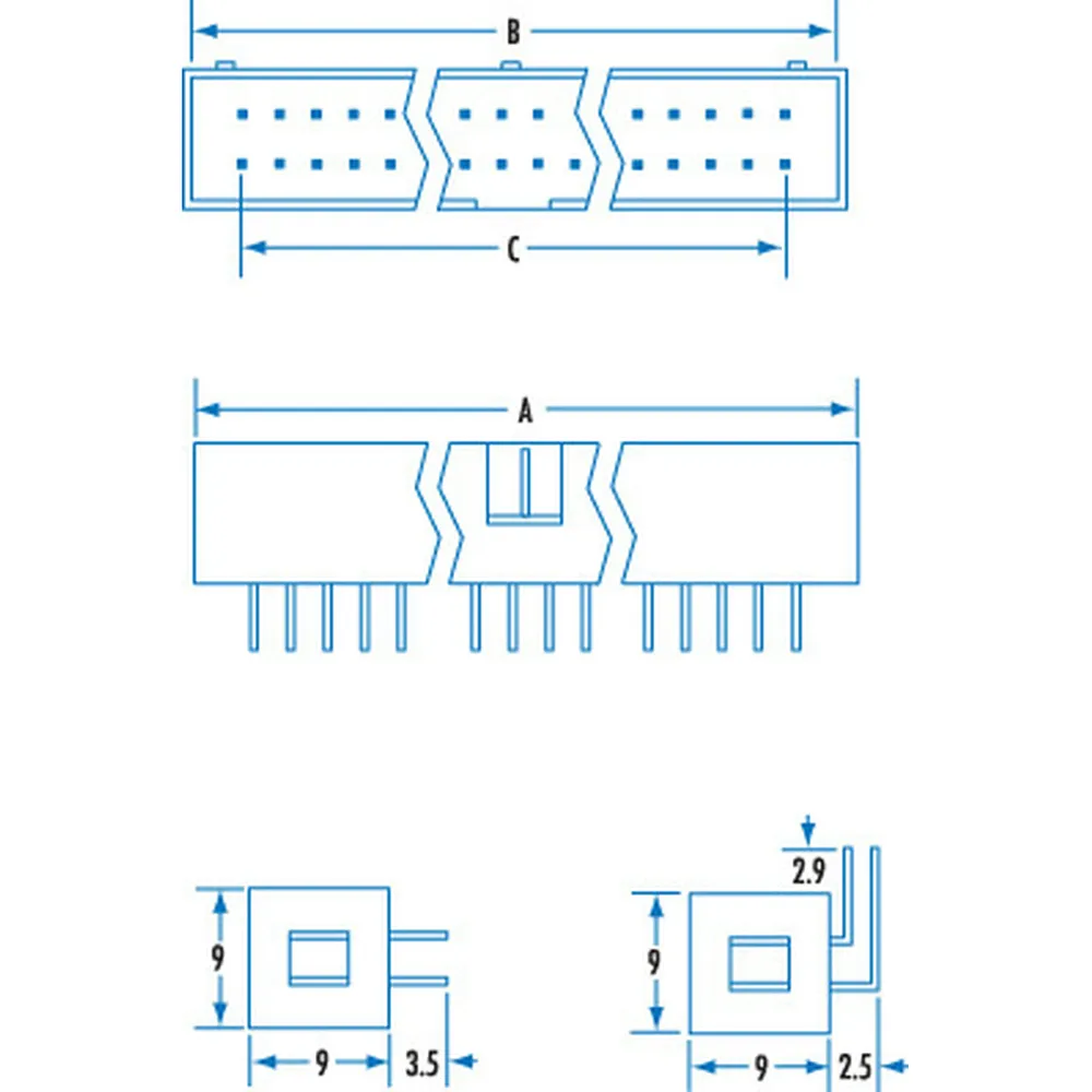10 Pin IDC Vertical Header | Jaycar Australia