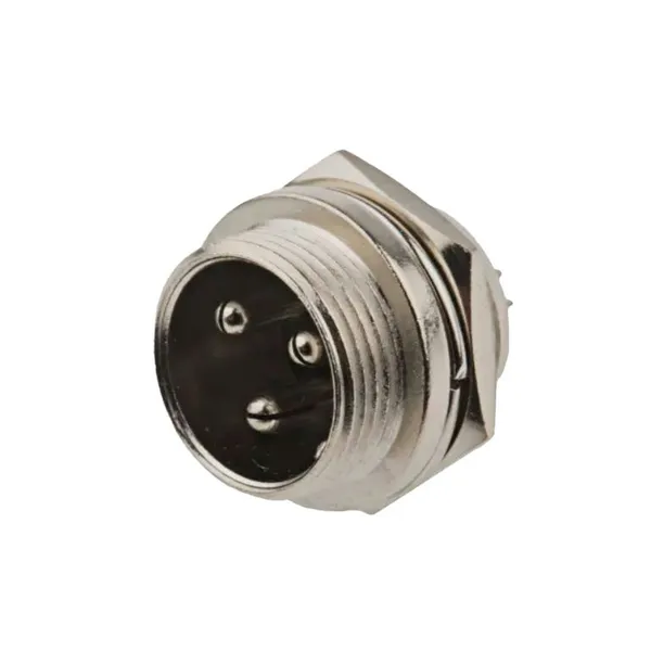 3 Pin Microphone Panel Male Connector | Jaycar Australia