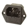 IEC Fuse Chassis Male Power Plug with Switch | Jaycar Australia