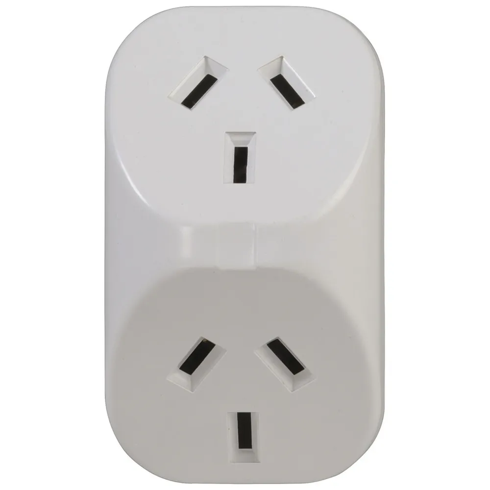 Mains Double Adaptor (Standard) | Jaycar Australia