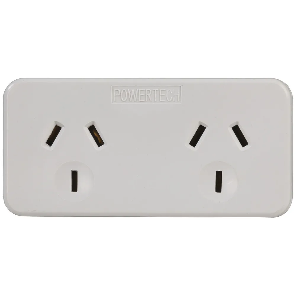 Mains Double Adaptor - Right | Jaycar Australia