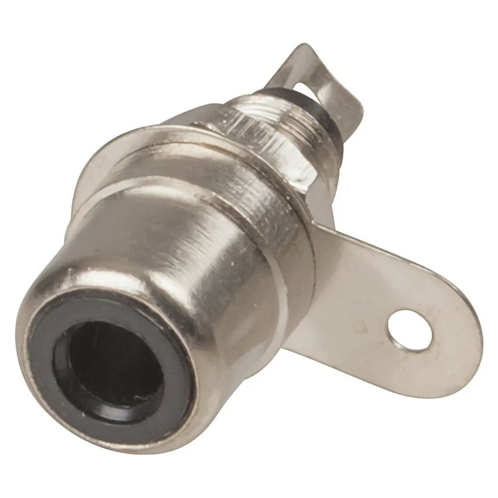 Black RCA Metal Chassis Socket | Jaycar Australia