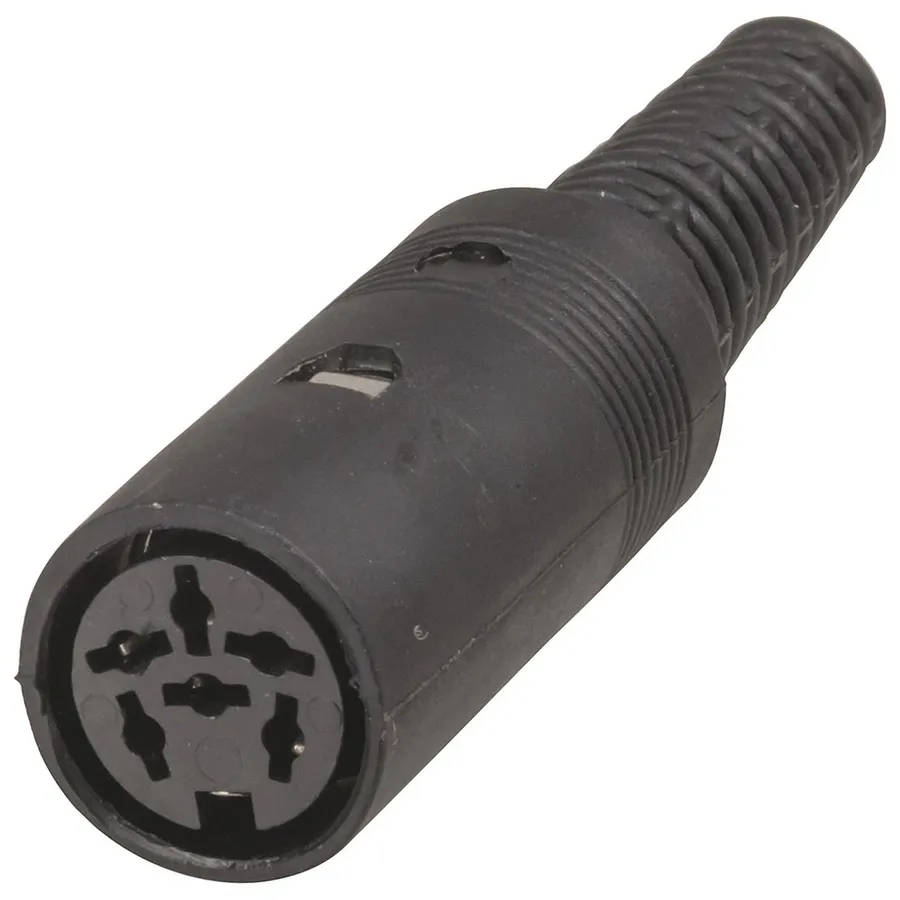 6 Pin DIN Line Plug | Jaycar Australia