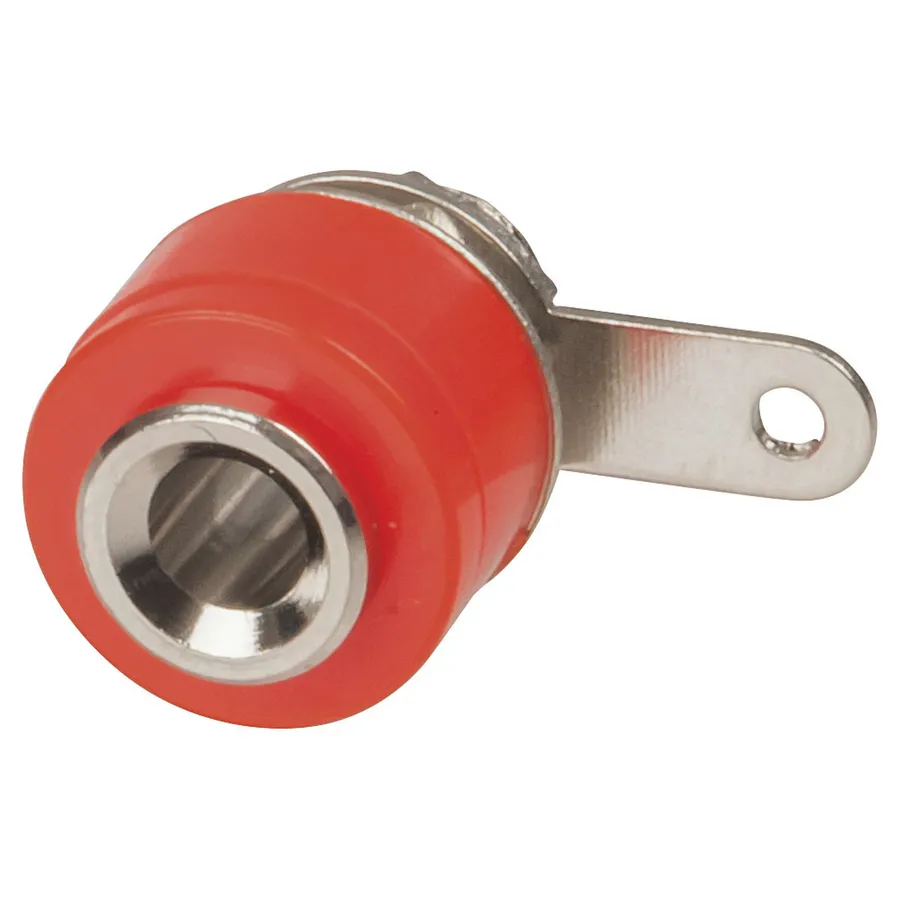 Red 4mm Panel Mount Socket | Jaycar Australia