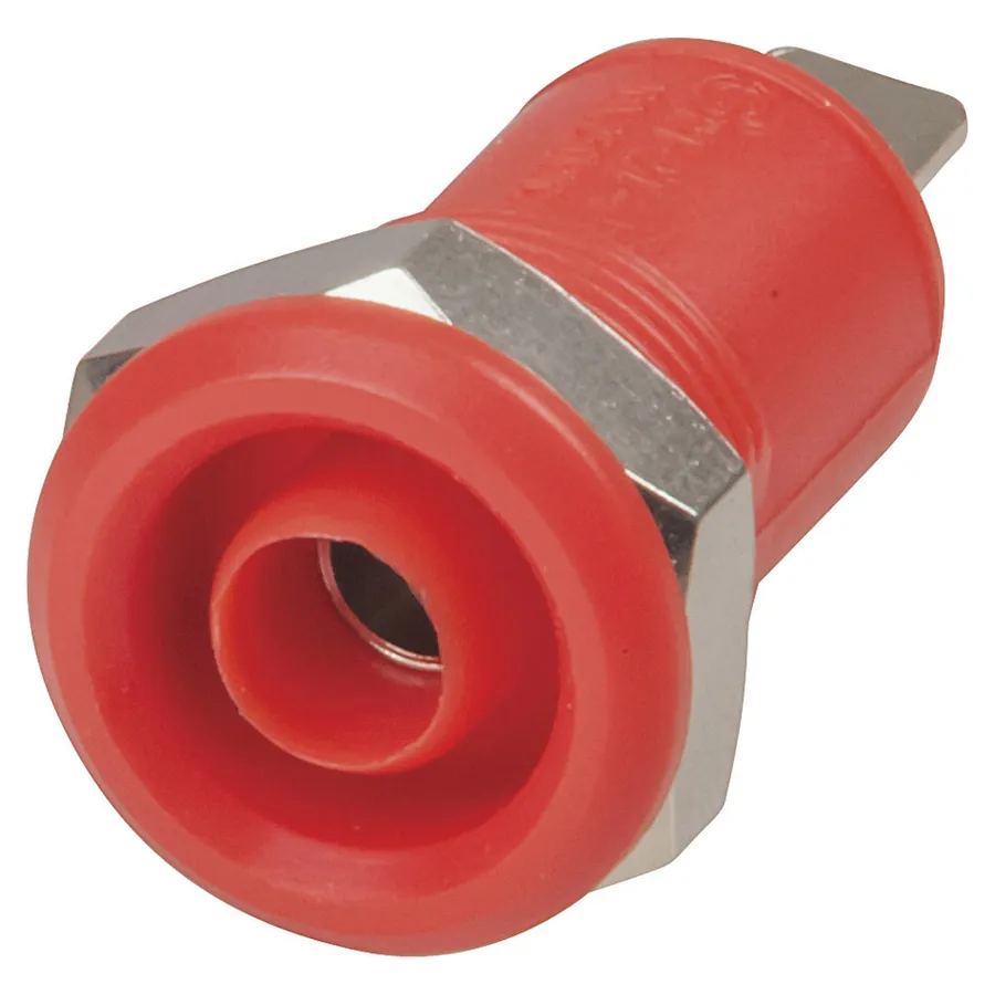 4mm Panel Mount Banana Socket - Red | Jaycar Australia