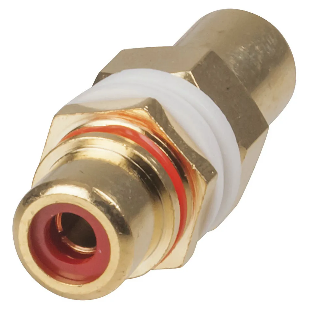 RCA Adaptors - Panel Mount - Red | Jaycar Australia