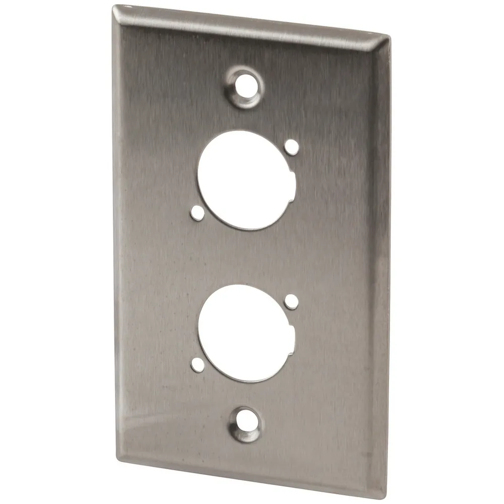 Stainless Steel Wall Plate Dual XLR | Jaycar New Zealand