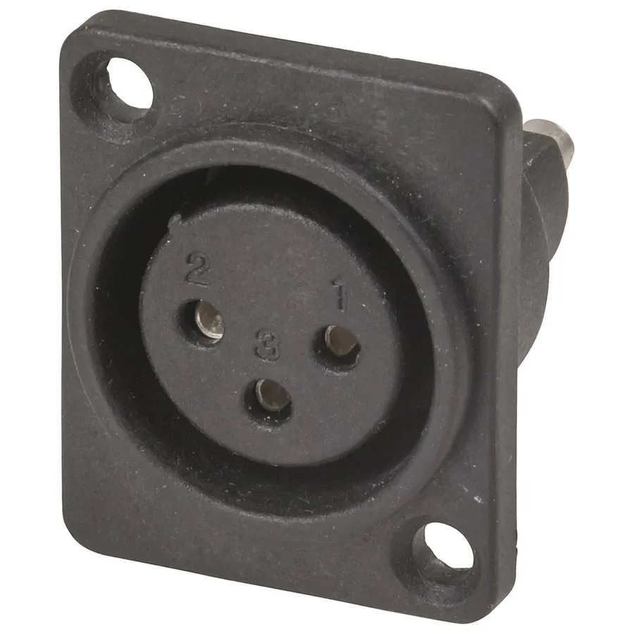 3 Pin Line Female Cannon Type Connector | Jaycar New Zealand