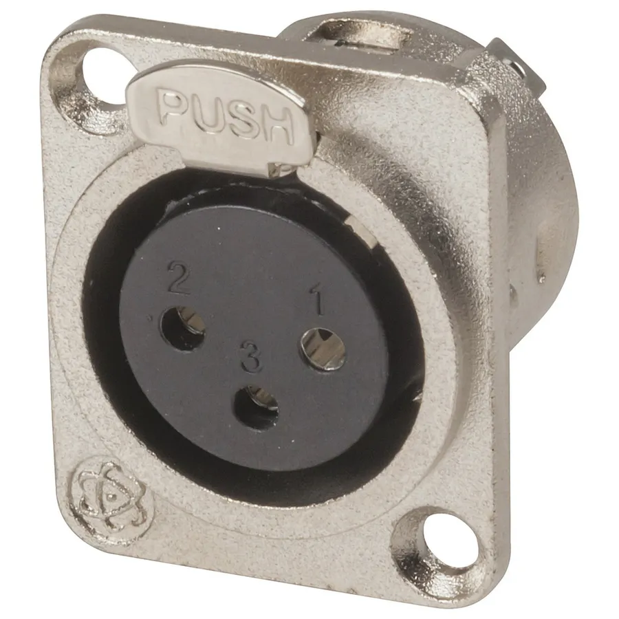 3 Pin Line Female Cannon Type Connector | Jaycar New Zealand