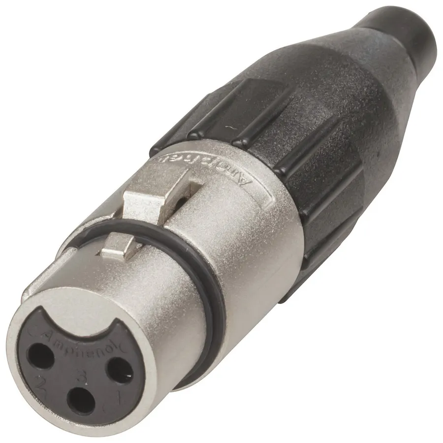 3 Pin Line Female Cannon Type Connector | Jaycar Australia