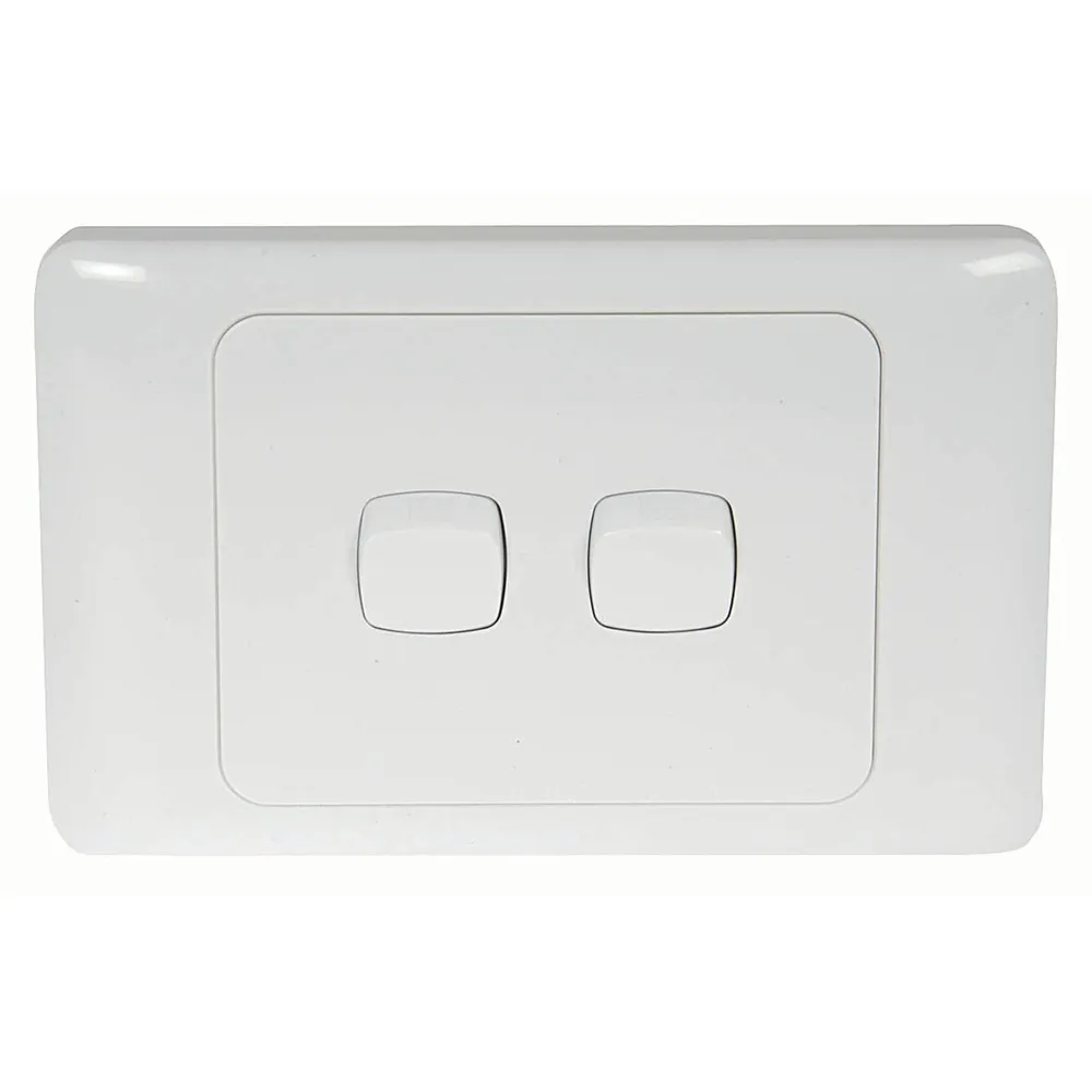 Mains Wall Switch Double | Jaycar New Zealand
