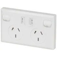 10A Double GPO Power Point with Dual USB Charge Ports | Jaycar Australia
