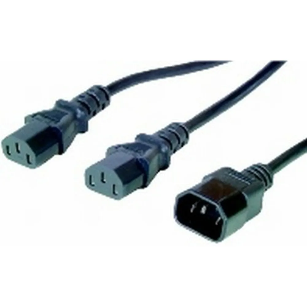 IEC C14 Male to 2x IEC C13 Female - 1.8m | Jaycar Australia