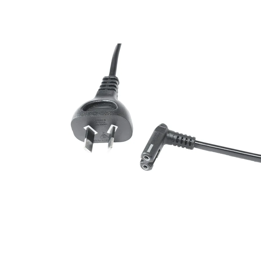 2 Pin Fig 8 Mains Plug to IEC C7 Right Angle Female - 1.8m | Jaycar ...