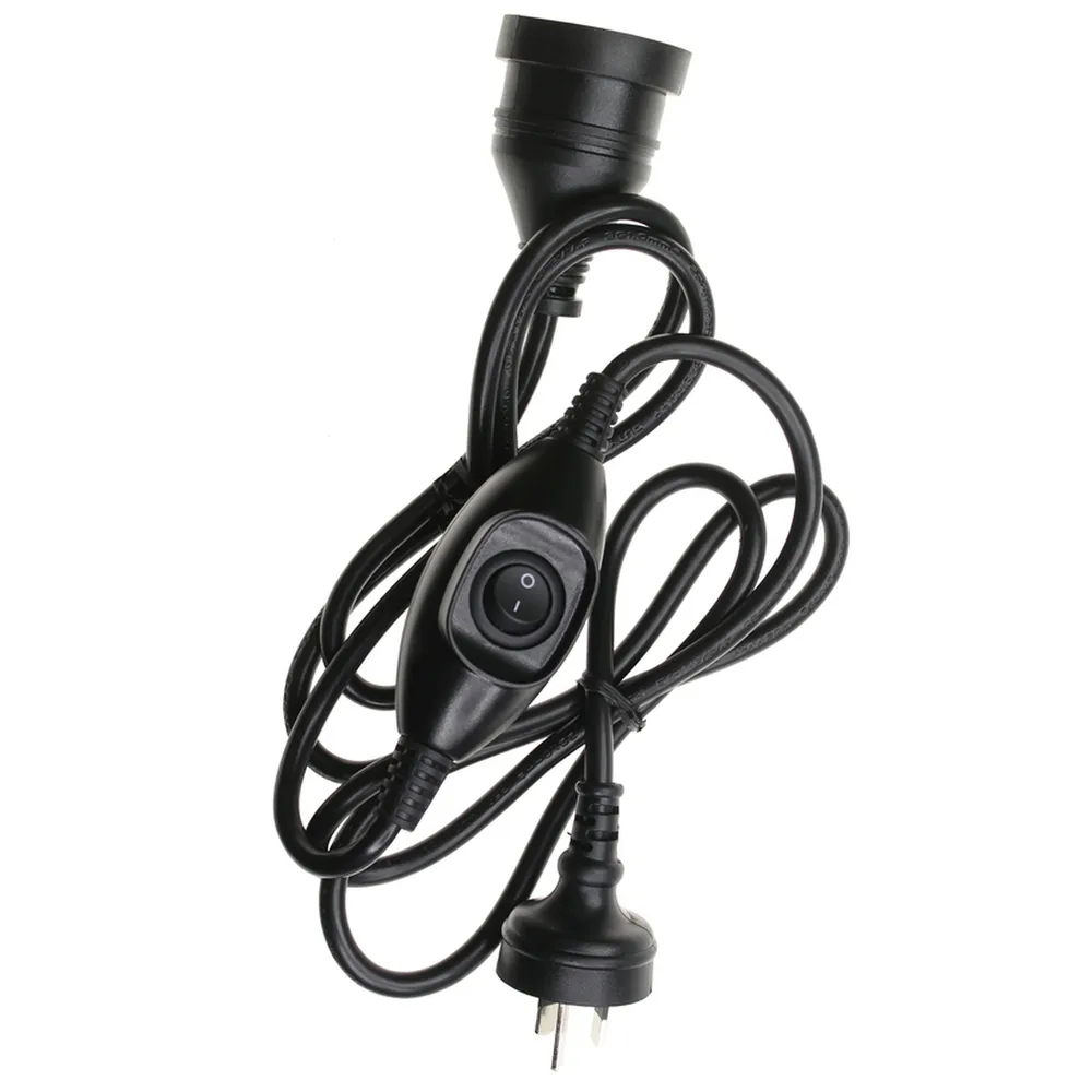 1.8m Black Inline Switch Mains Extension Cable | Jaycar Australia