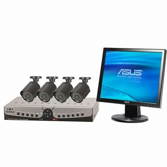Network 8CH DVR Kit with 17 ASUS Monitor & 4 High Res Cameras | Jaycar ...
