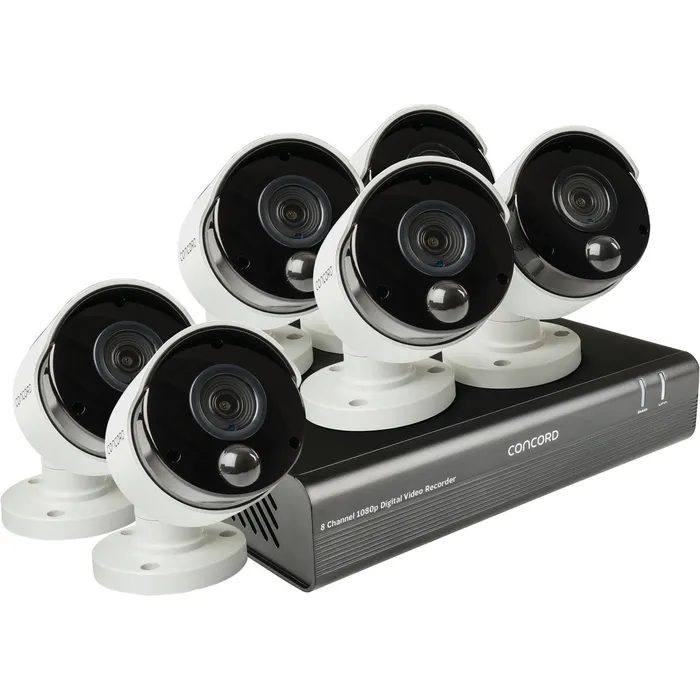 Concord 8CH 1080p AHD DVR Kit with 6 x 1080p PIR Bullet Cameras v3 ...