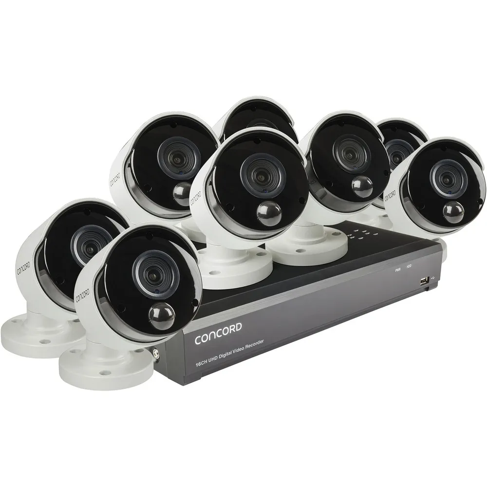 Concord 16CH 1080p HD DVR Kit with 8 x1080p PIR Bullet Cameras | Jaycar ...