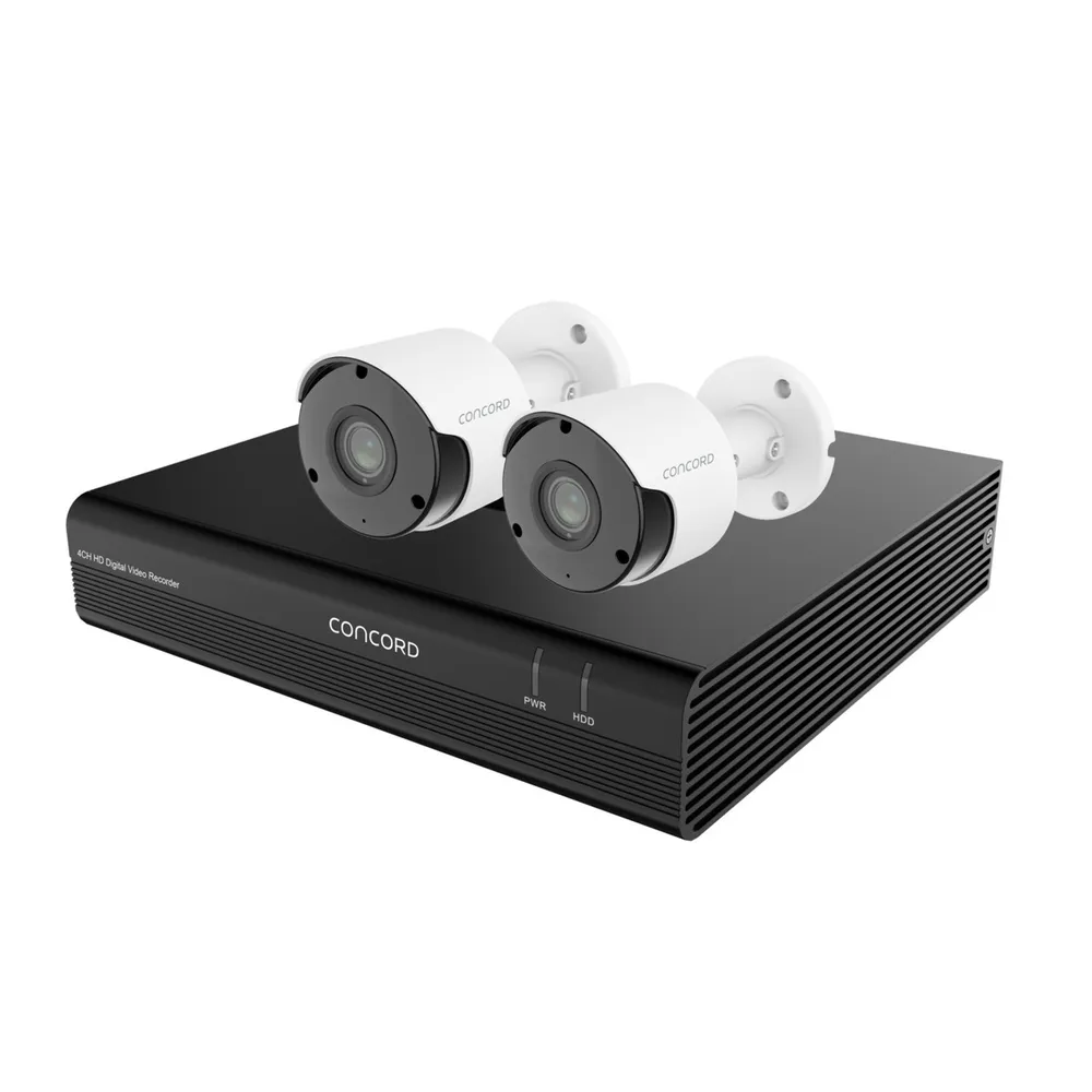 Concord 4 Channel HD DVR Kit - 2 x 2MP Bullet Cameras V3 | Jaycar Australia