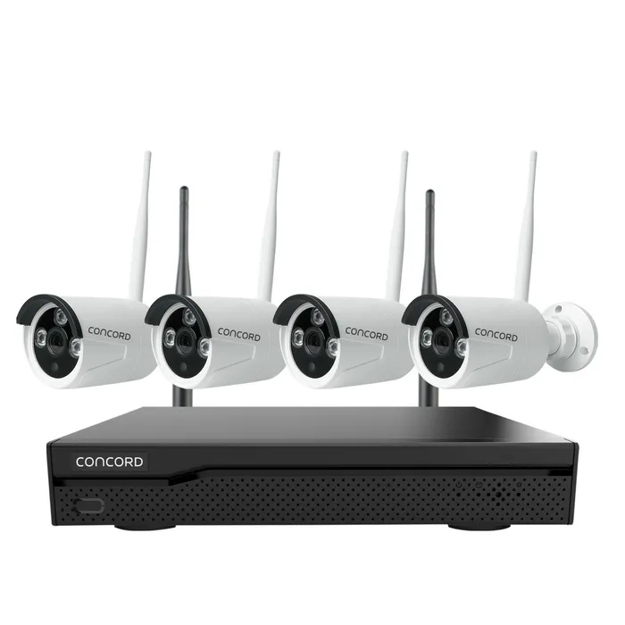 Concord 10 Channel WiFi NVR Kit with 4 x 5MP Bullet Cameras IP66 V4 ...