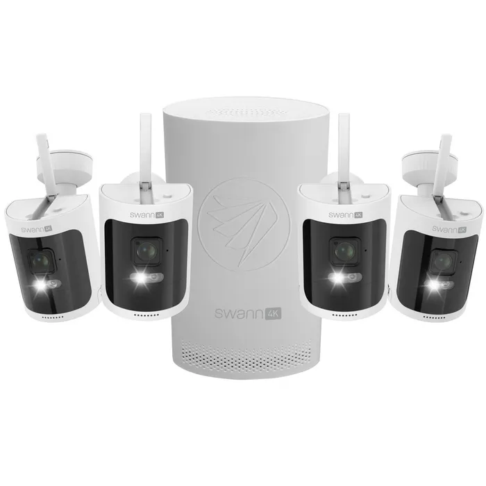Swann All Secure 4K NVR Base with 4x 4K Battery Powered Cameras SWNVK ...