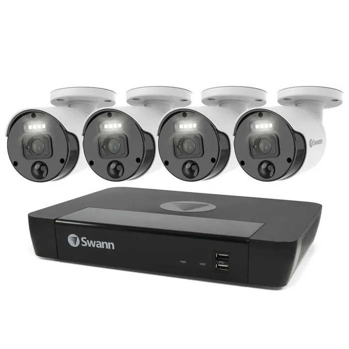 Swann 8 CH 4K NVR Kit with 4 x 4K PIR Bullet Cameras SWNVK-876804 ...