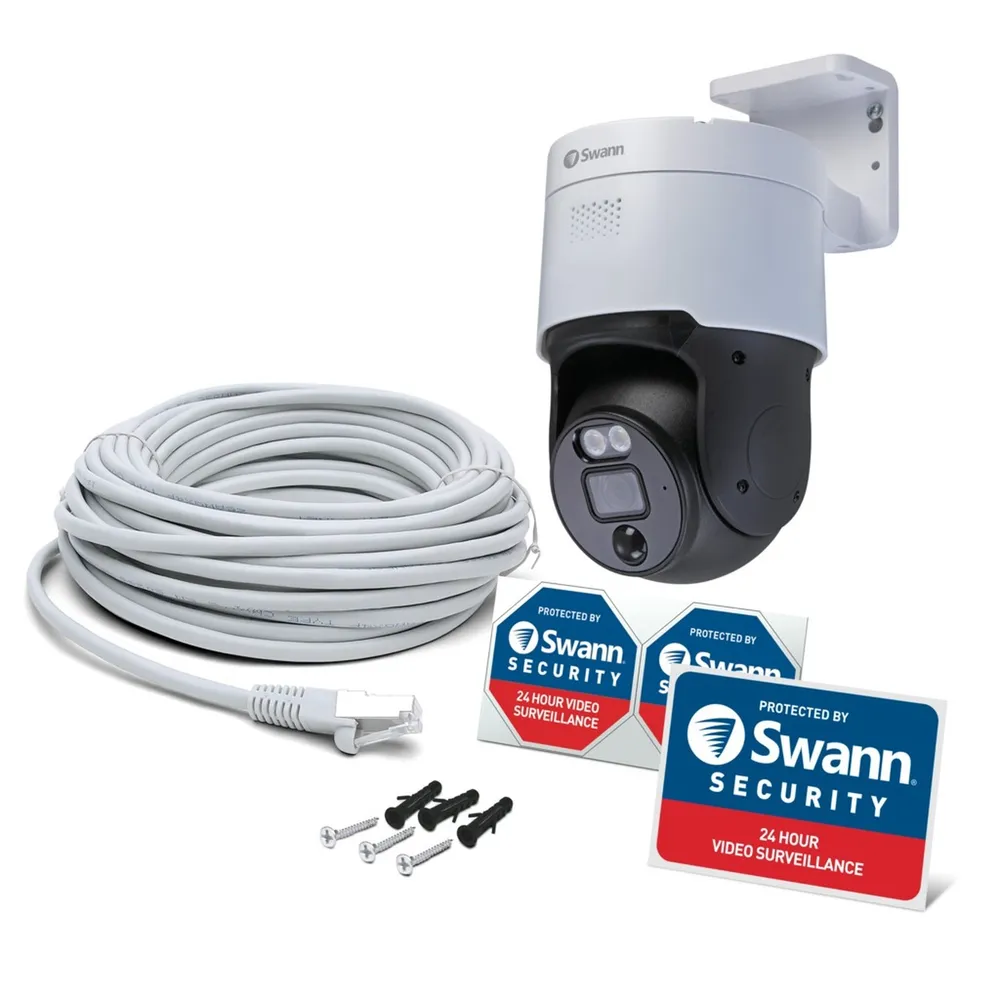 Swann 4K Pro Grade Pan Tilt IP Digital Still Camera w Enforcer and PIR ...