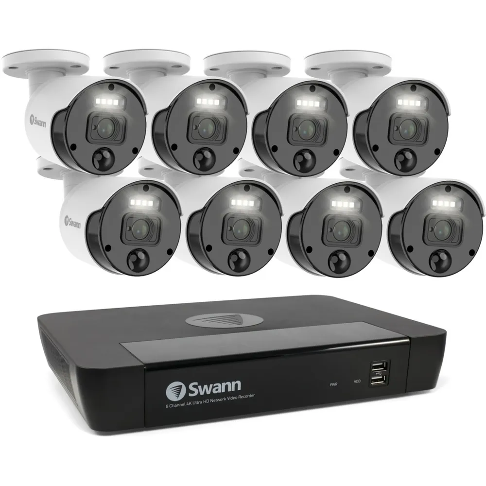 Swann NVR8-8580 4K / 2TB / 8 x NHD-875WLB 4K Bullet Master Series IP ...