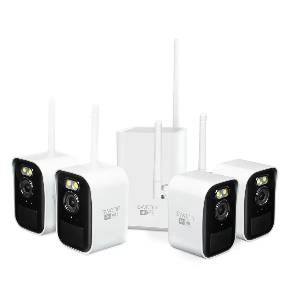 Swann MaxRanger 4K Mini Wireless Security System 4x4K Cams IP66 SWNVK ...