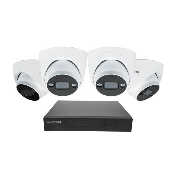 Swann 8Ch 4K NVR Kit 24/7 Recording with 4 x 4K Dome Spot Cameras IP66 SWNVK-8ADVANX4D-AU ...