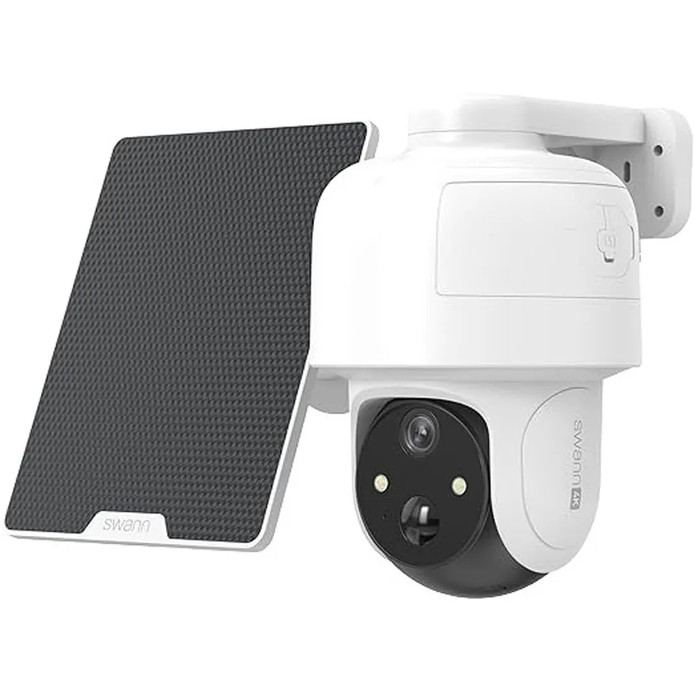 Swann 4K Battery Pan Tilt Camera USB-C w/ SOLAR5 Solar Panel | Jaycar ...