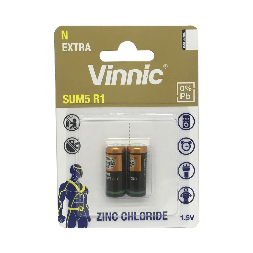N size Extra Heavy Duty Vinnic Batteries - Pack of 2 | Jaycar Australia