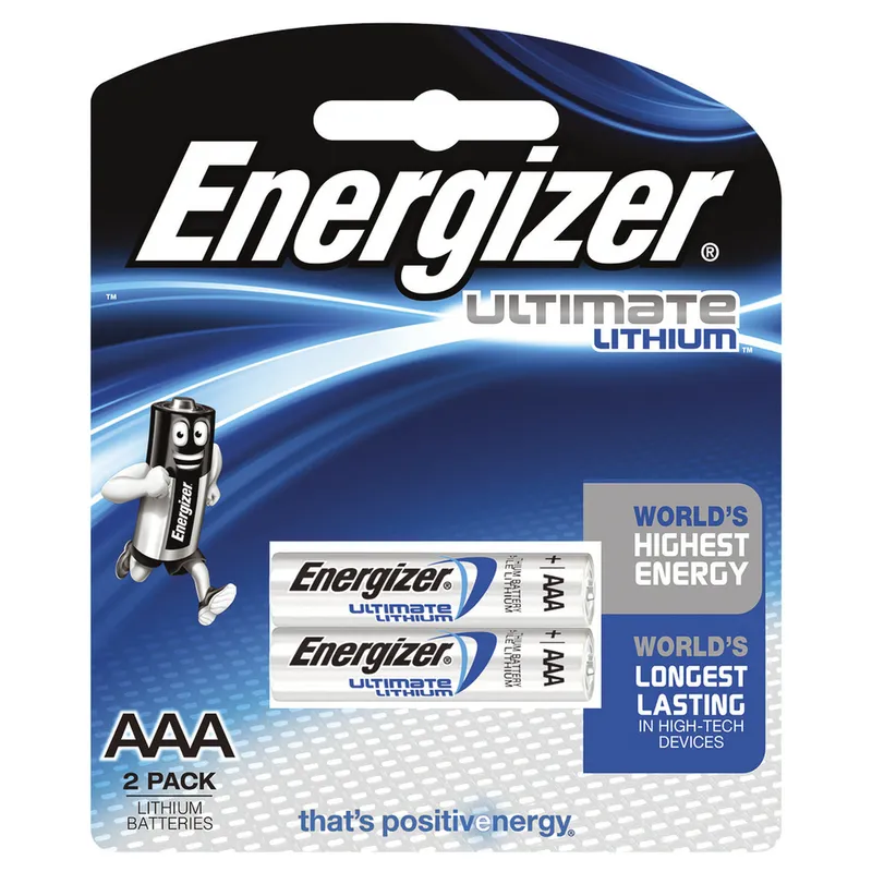 Two Pack 1.5V Energizer L92 AAA Lithium Batteries | Jaycar Australia