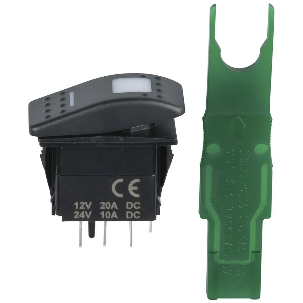 4 Way Illuminated Blue Rocker Switch Panel | Jaycar Australia