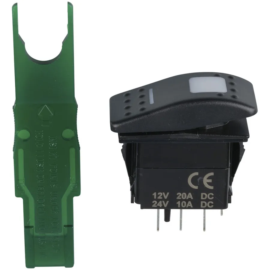 4 Way Illuminated Blue Rocker Switch Panel | Jaycar Australia