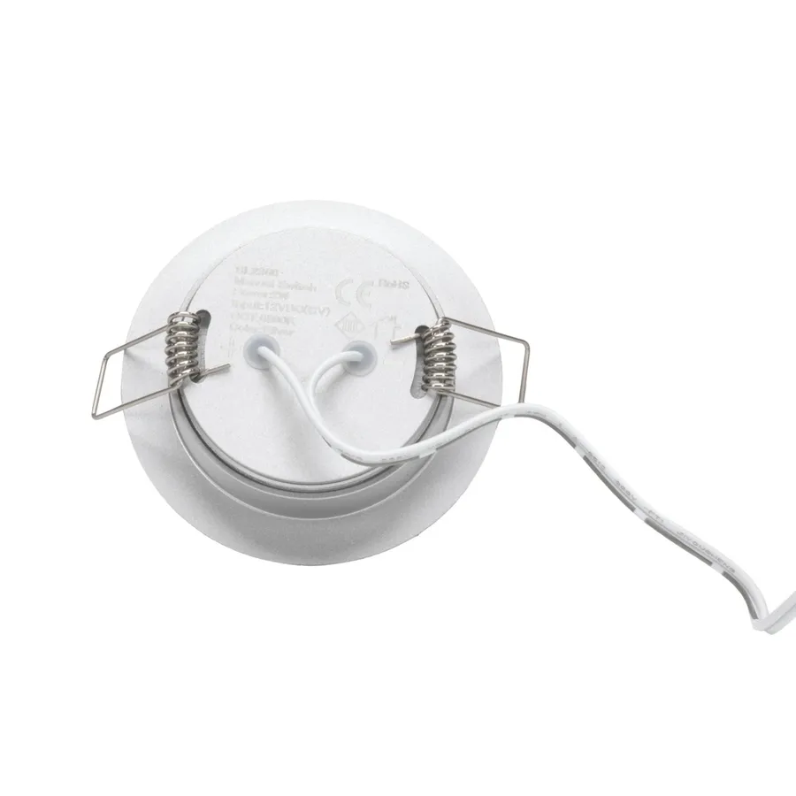 2W 11-16VDC Cool White LED Downlight with Push Button Diffuser Silver ...