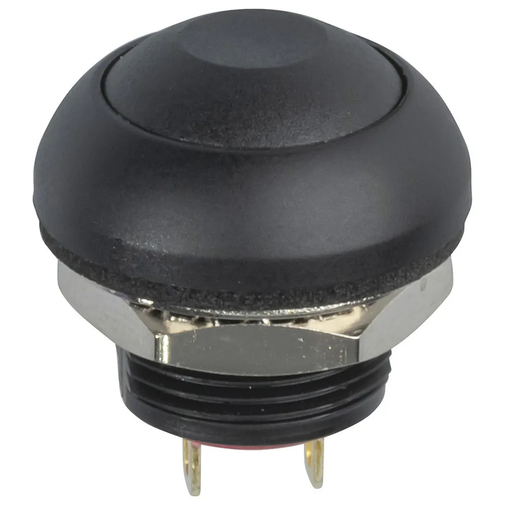IP67 Rated Dome Pushbutton Switch Black | Jaycar New Zealand