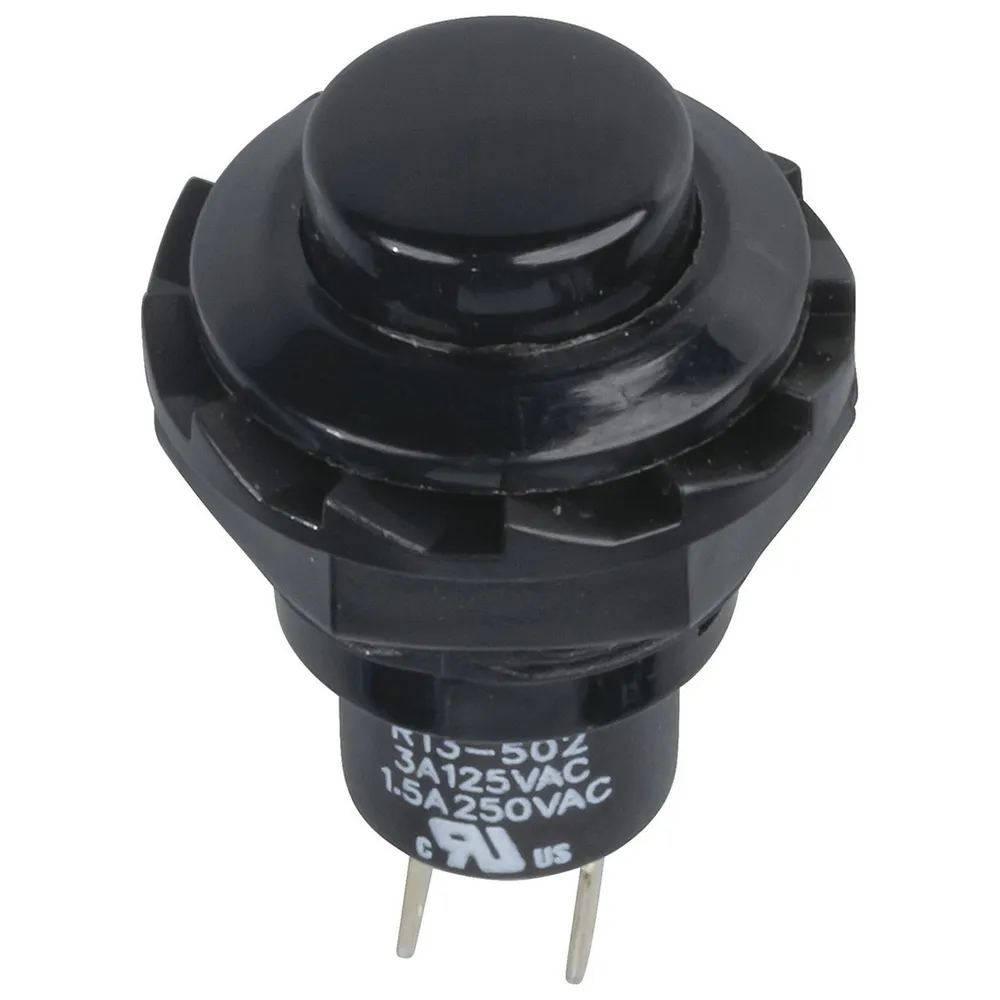 Spst Pushbutton Black Actuator Latching Jaycar New Zealand