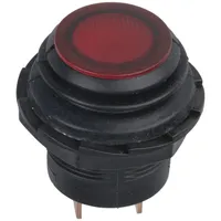 Red Miniature Pushbutton - SPST Momentary Action 125V 1A rating ...