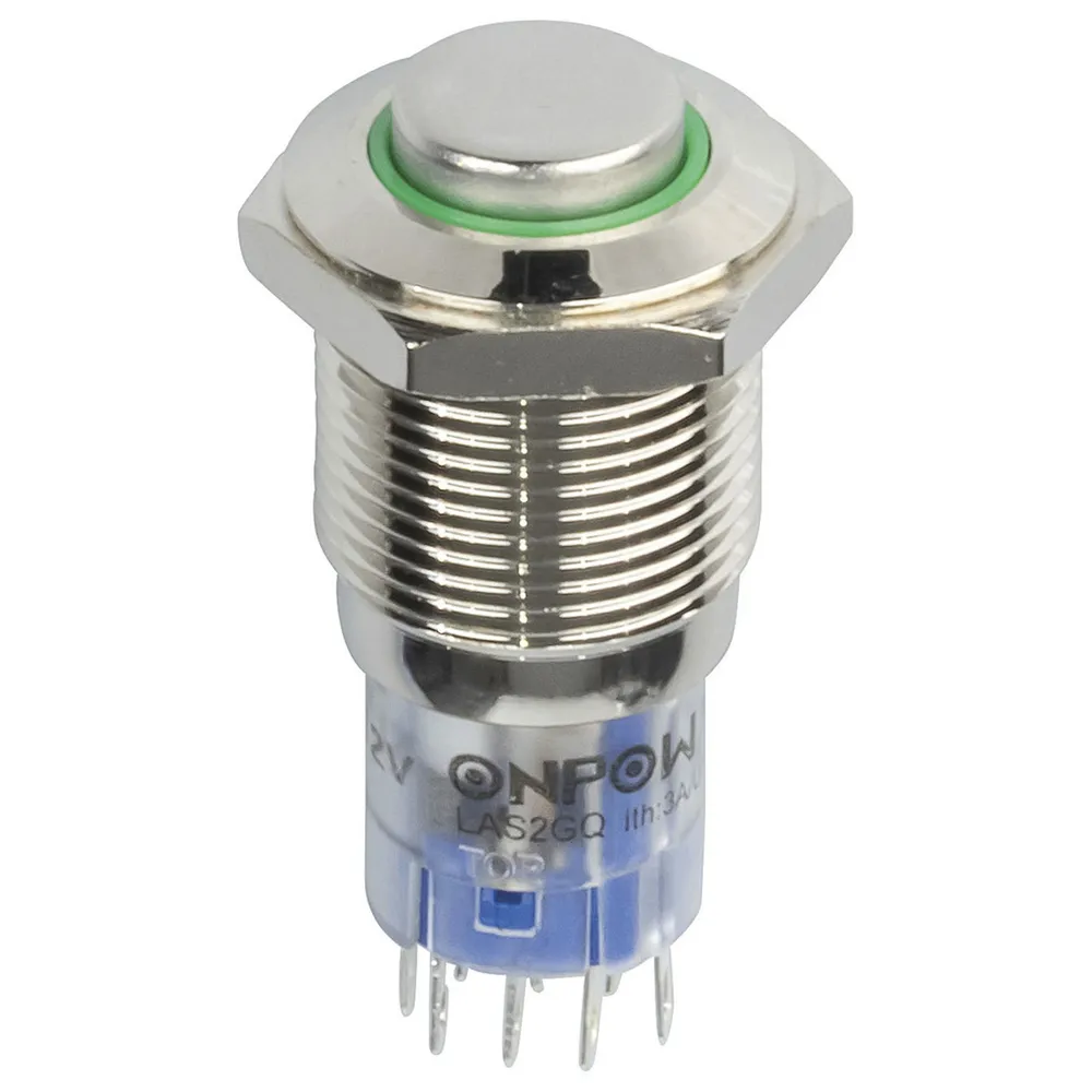 IP67 Rated Illuminated Momentary Switch Green | Jaycar Australia