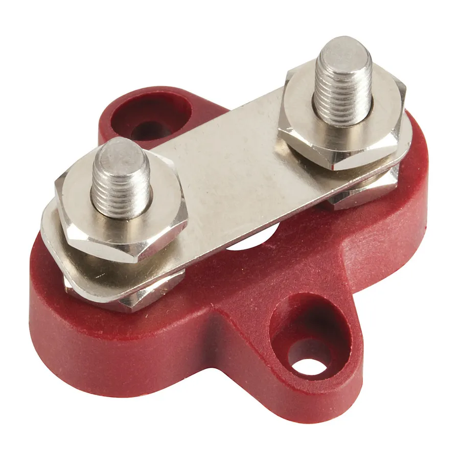 Twin M8 Power Distribution Posts with Bridge Plate | Jaycar Australia