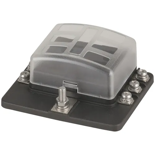 Powertech 6 Way Blade Fuse Block with Screw Terminals | Jaycar Australia