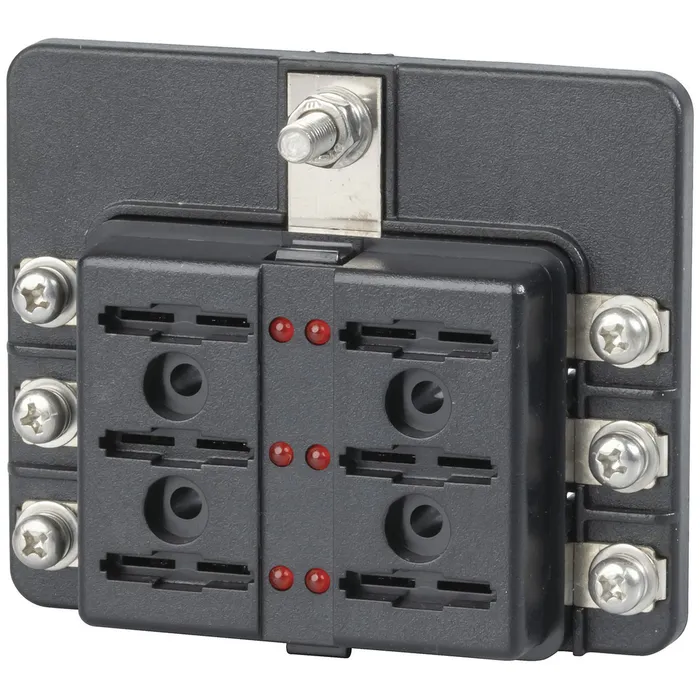 Powertech 6 Way Blade Fuse Block with Screw Terminals | Jaycar Australia