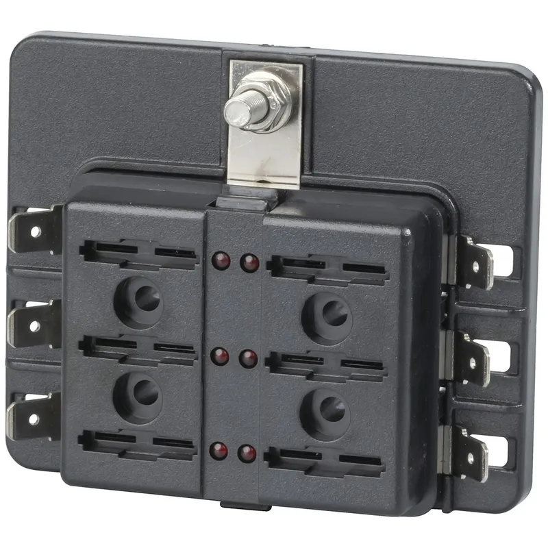 Powertech 6 Way Blade Fuse Block with Screw Terminals | Jaycar Australia