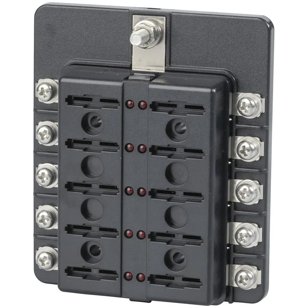 Powertech 10 Way Blade Fuse Block with Screw Terminals | Jaycar Australia