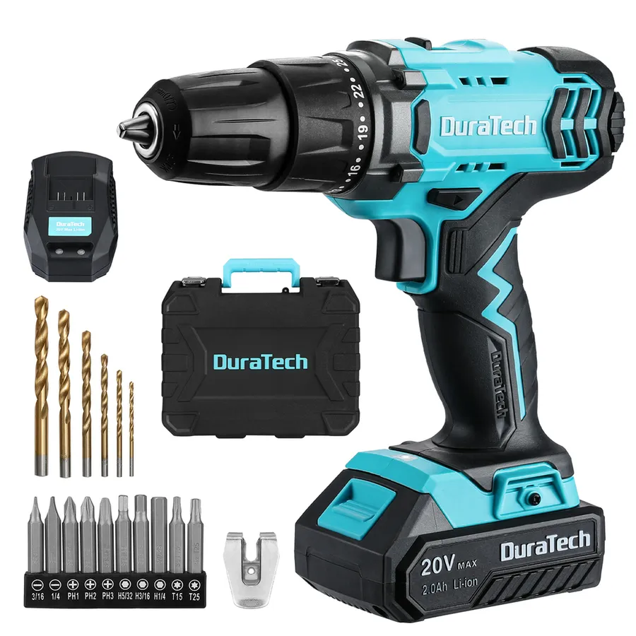 Duratech 20V Cordless Drill Set | Jaycar Australia