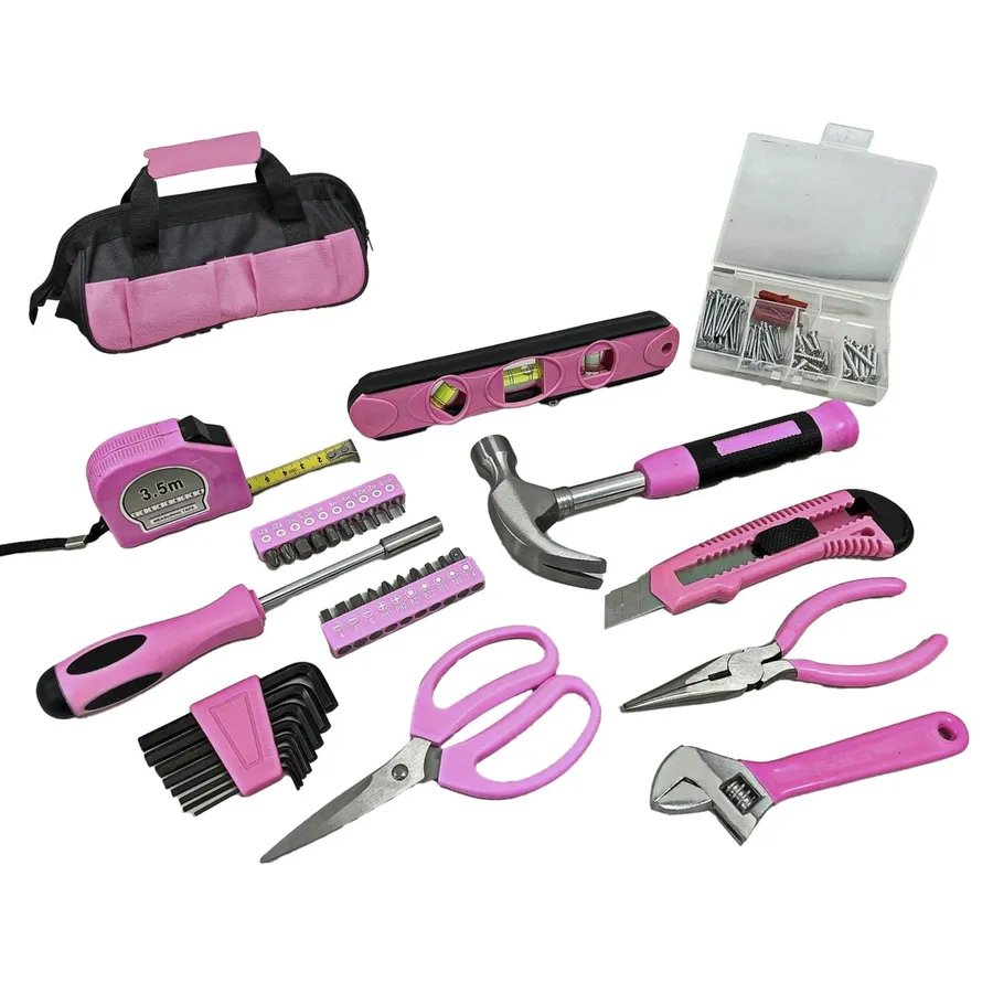 131 Piece Tool Bag Kit Pink/Black | Jaycar Australia